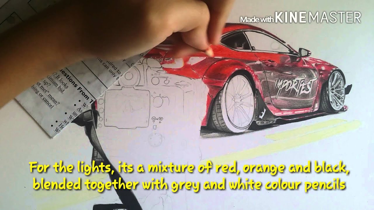 @IFESTRC350's Lexus RC 350 drawing tutorial - YouTube