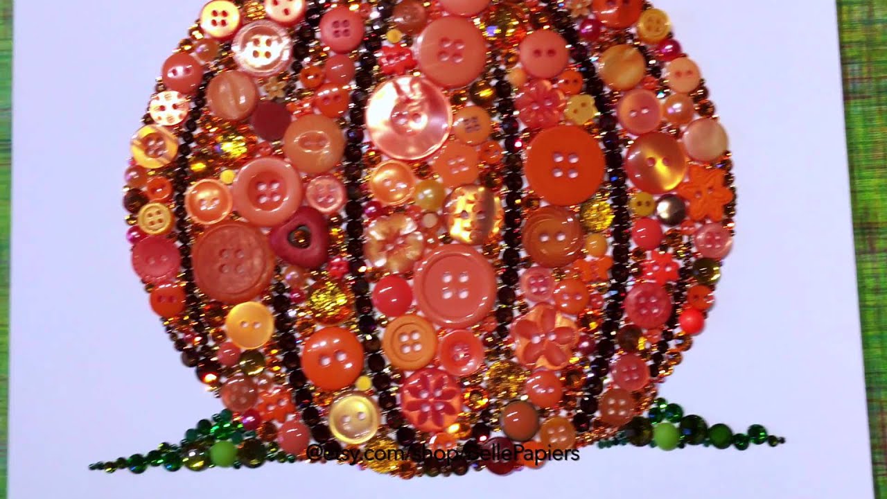 Pumpkin Button Art - YouTube