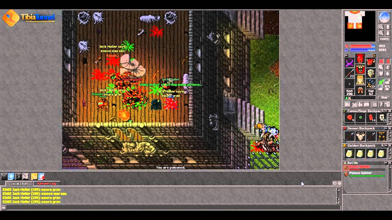 Tibia - Fazendo a Task da Giant Spider e Mutated Bat [Yalahar] - YouTube