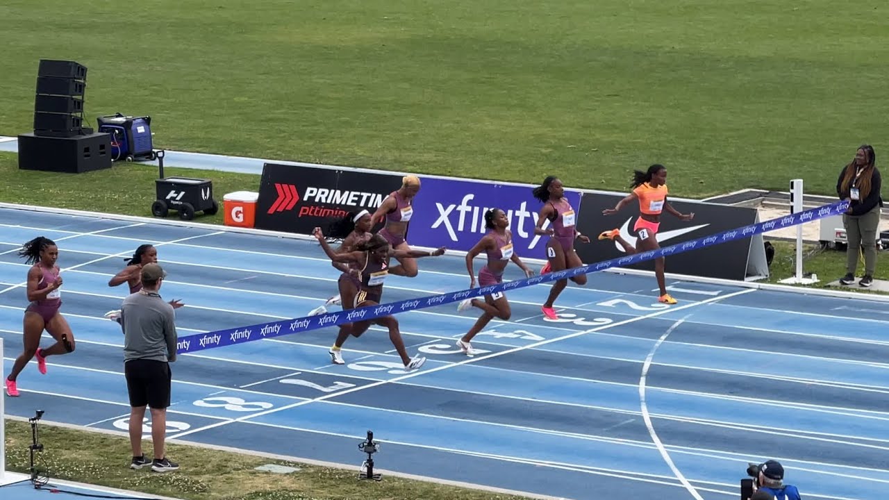 2024 USATF LA Grand Prix 100m Jefferson ,TT Terry, Reid - YouTube