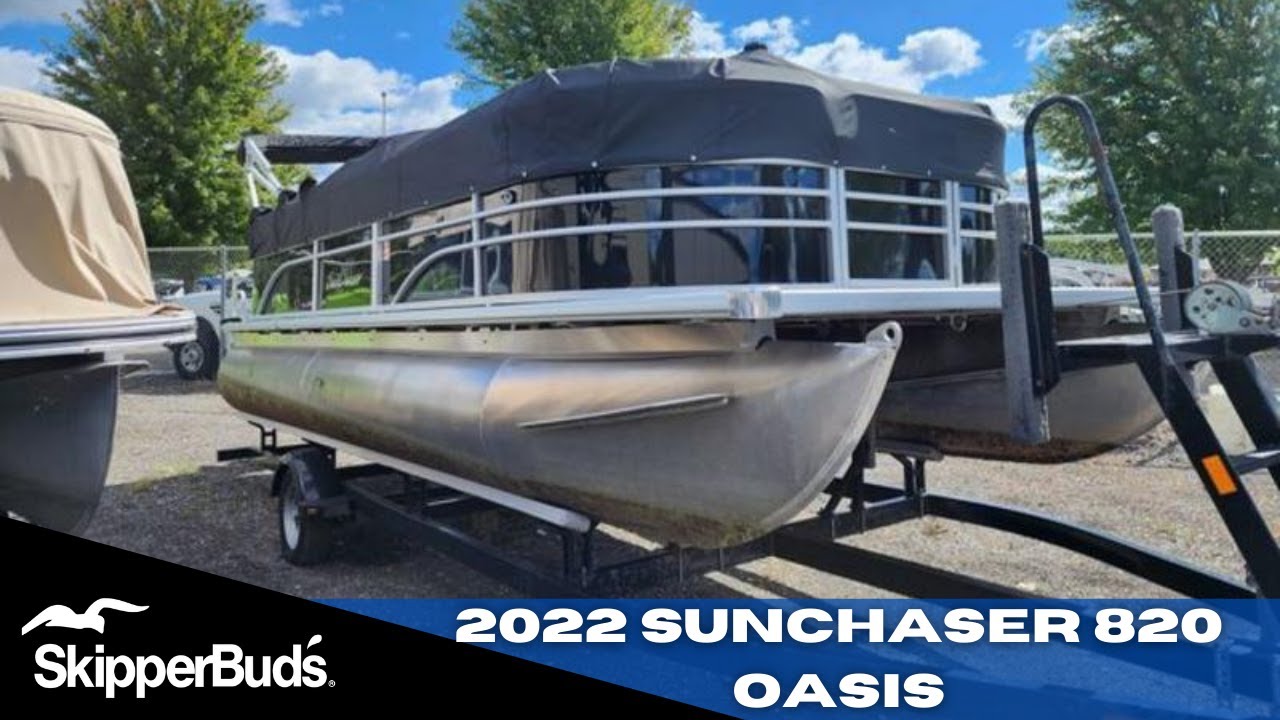 2022 SunChaser 820 Oasis Pontoon Tour SkipperBud's - YouTube