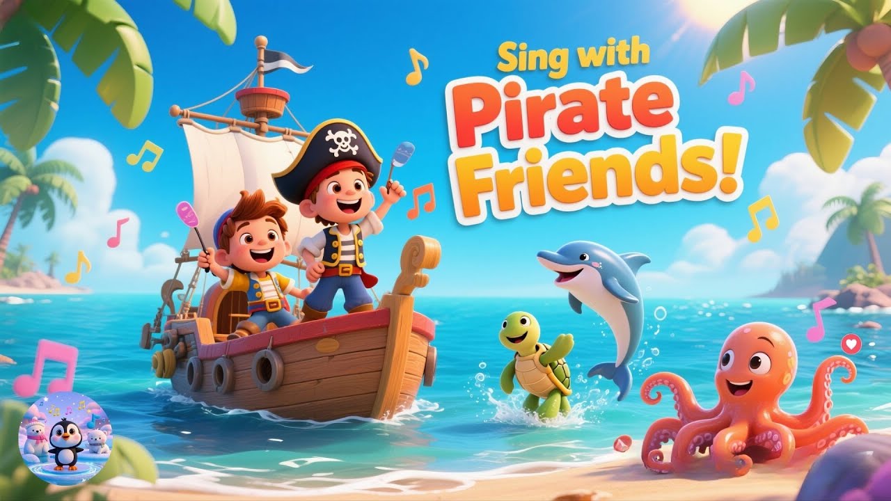 Sing With The Pirate Crew! 🎶 Ocean Animals for Kids | 3D Animated ...