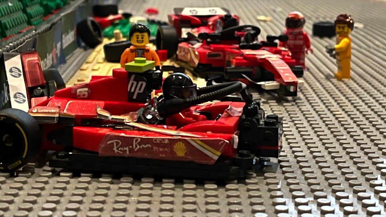 2024 LEGO F1 Crash Compilation - YouTube