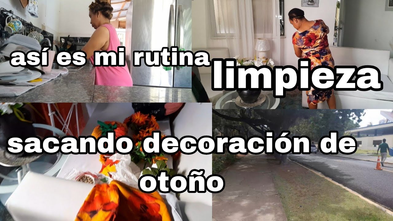 ASÍ ES MI RUTINA DIARIA 🧹🧽 SACANDO DECORACIÓN DE OTOÑO🍁 - YouTube