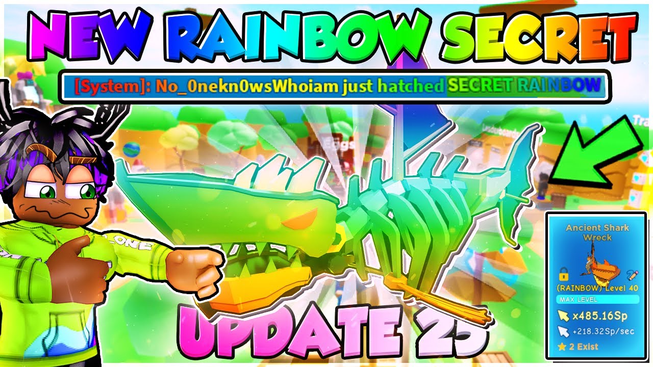 🤣I HATCHED The New RAINBOW Secret *Ancient Shark Wreck* Almost 500Sp ...