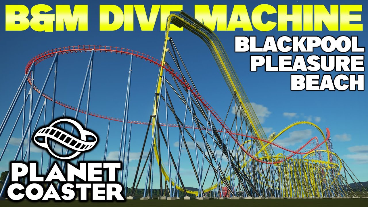 B&M Dive Coaster at Blackpool Pleasure Beach | POV & Planet Coaster ...