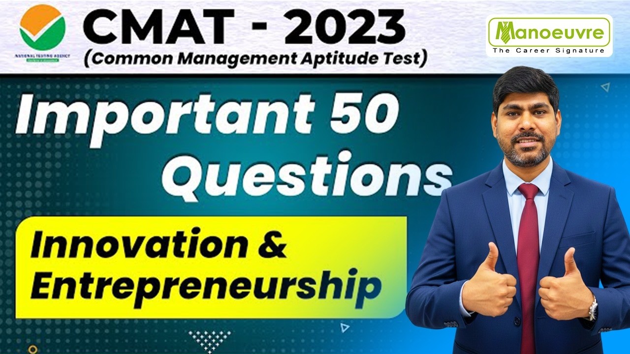 CMAT 2023 - Important 50 Questions | Innovation & Entrepreneurship | Watch Now - YouTube