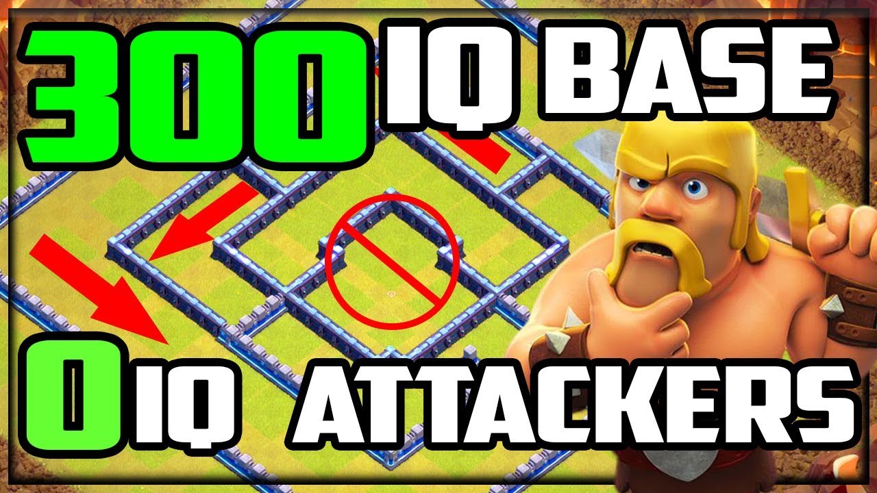 300IQ BASE - ZERO IQ Attackers! Clash of Clans Legend League - YouTube