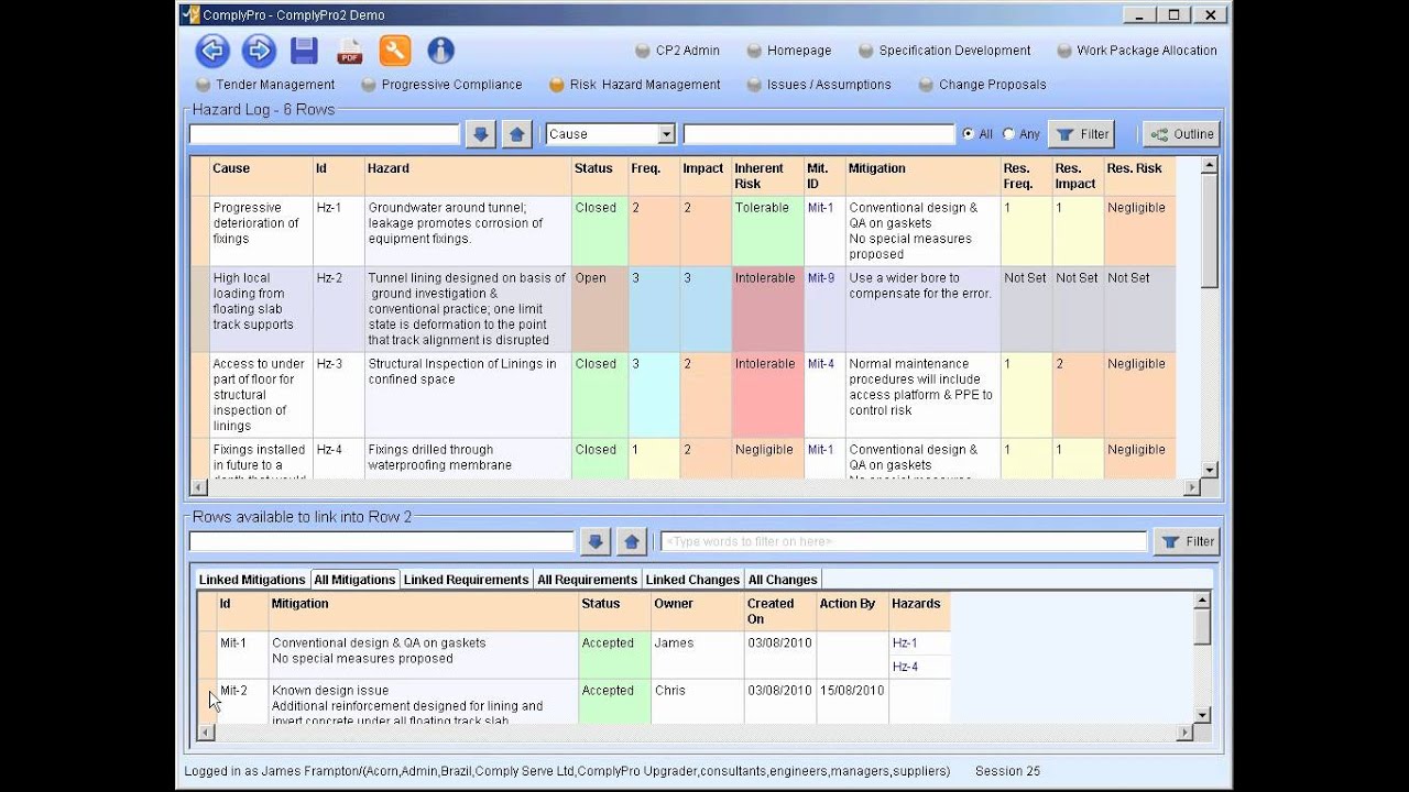ComplyPro Hazard Management Sample - YouTube