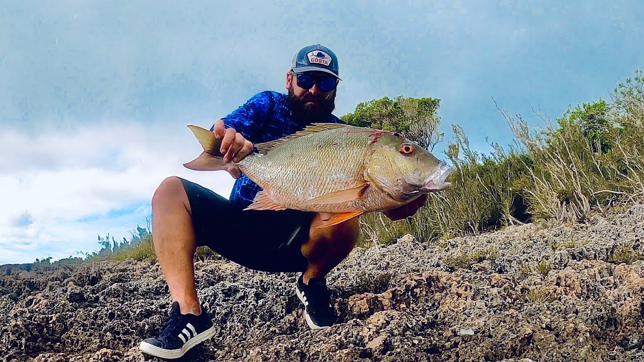 Camping and Topwater Fishing - Big Snapper! Eleuthera, Bahamas - YouTube