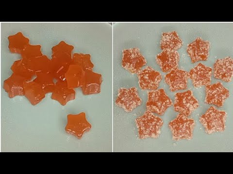 Orange Gummy Candy Recipe | Orange Jelly Candy | How to make gummy ...