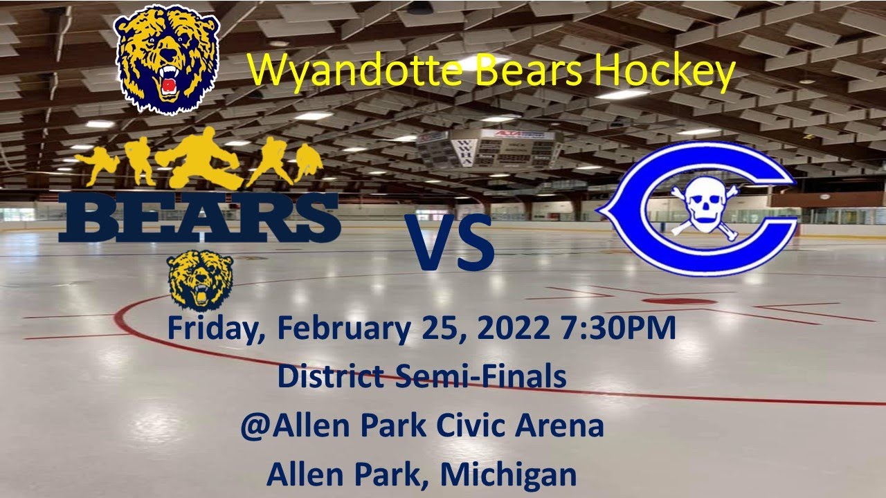 Wyandotte Bears Varsity Hockey Vs Carlson Marauders - YouTube