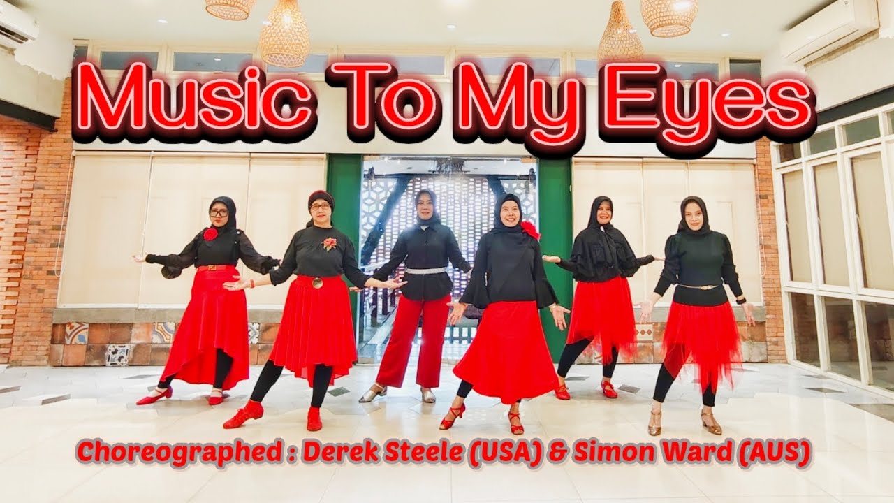 MUSIC TO MY EYES Line Dance || Derek Steele & Simon Ward || Improver Waltz || Demo: Ladies ...