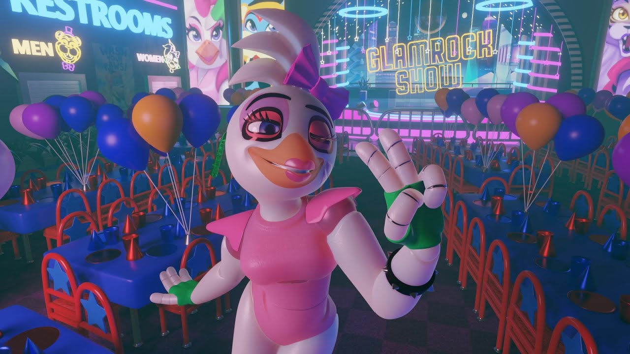 Chica_walk_retro (FNAF: Security Breach fan 3d animation) - YouTube