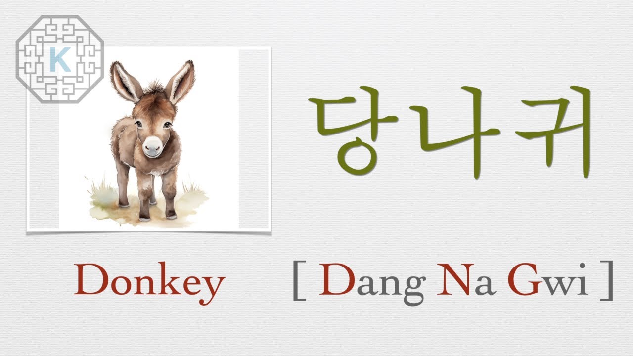 How to pronounce "Donkey" (당나귀) in Korean | Koreanescent - YouTube