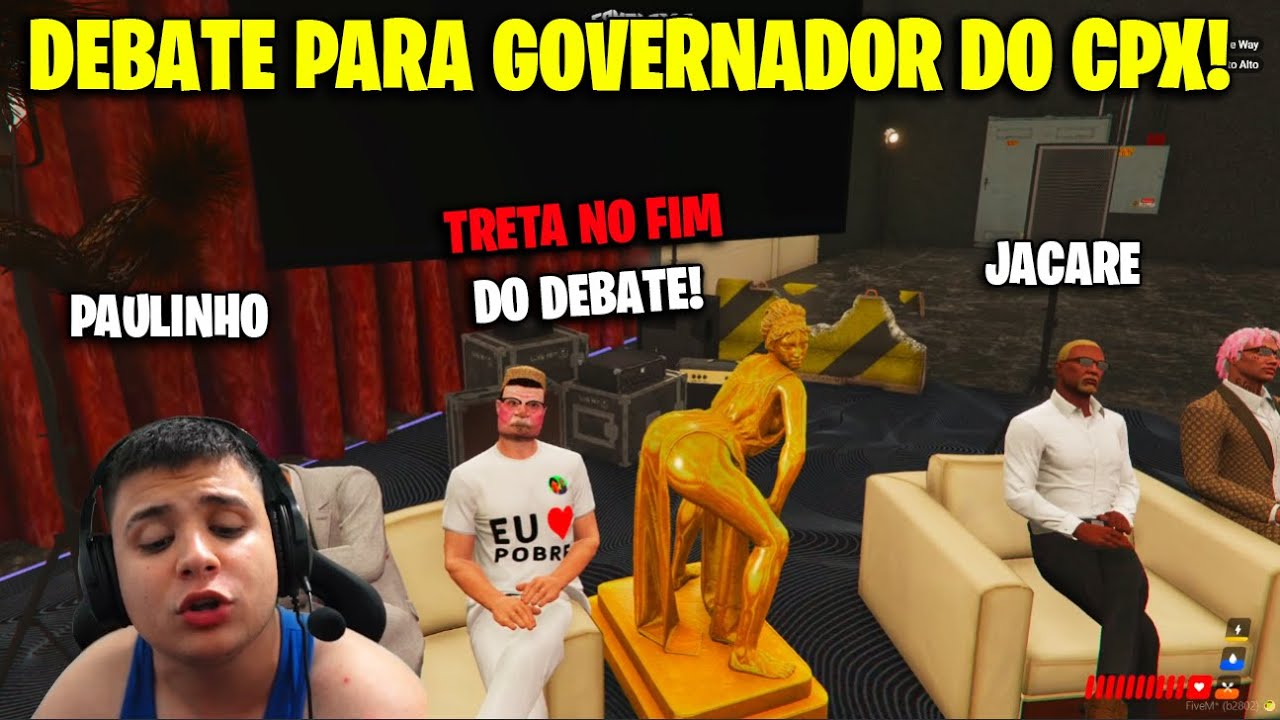 PAULINHO O LOKO VS JACARE PEREIRA - DEBATE PARA GOVERNADOR DO COMPLEXO - CLIPS GTA RP - YouTube