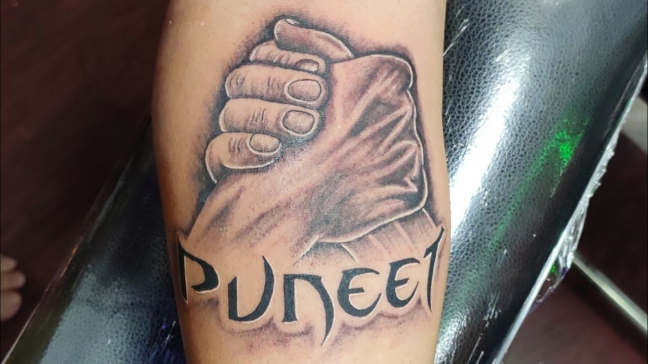 Puneet Name Tattoo For Brother - Time Lapse - YouTube