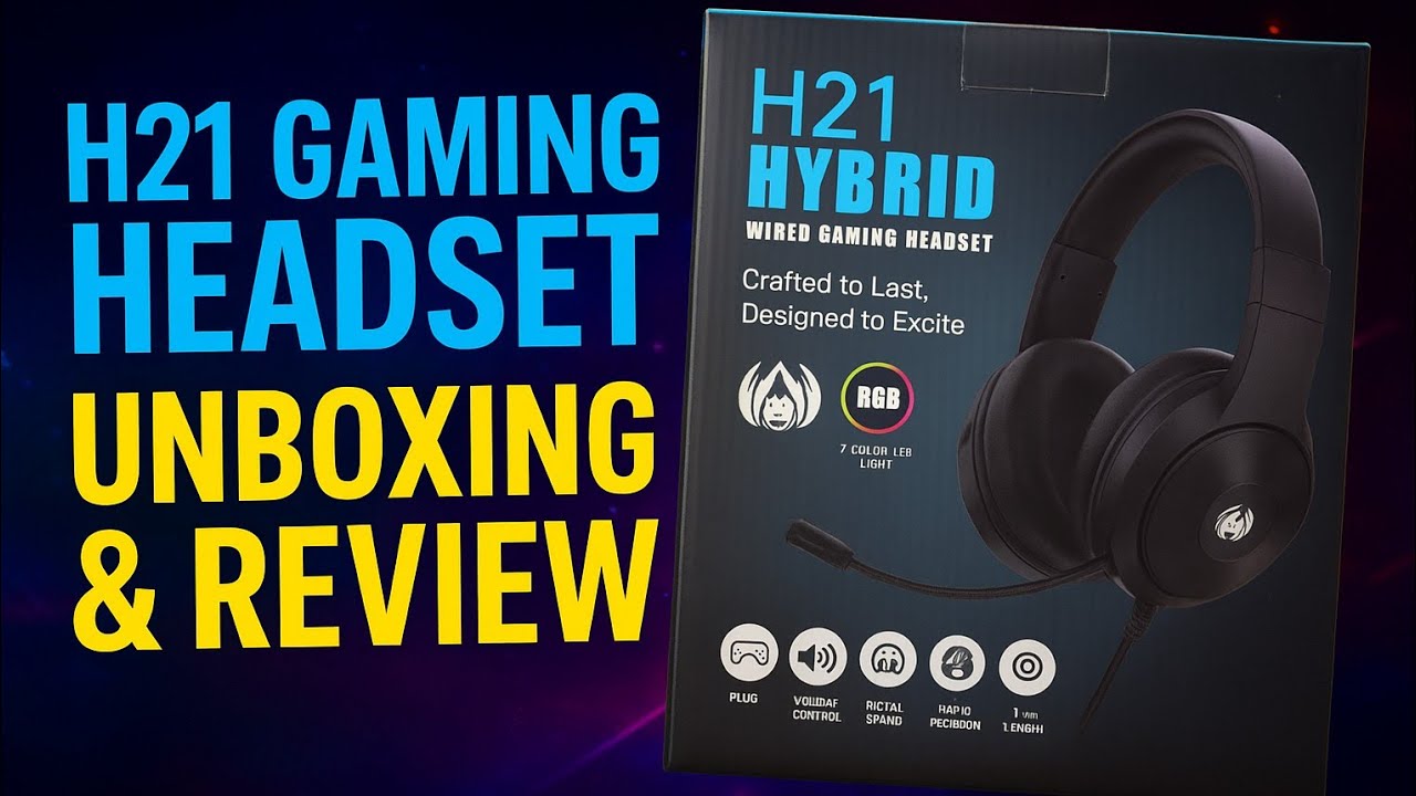 H21 Gaming Headset Unboxing & Review 🔥 | RGB Lights Test 🎧 - YouTube