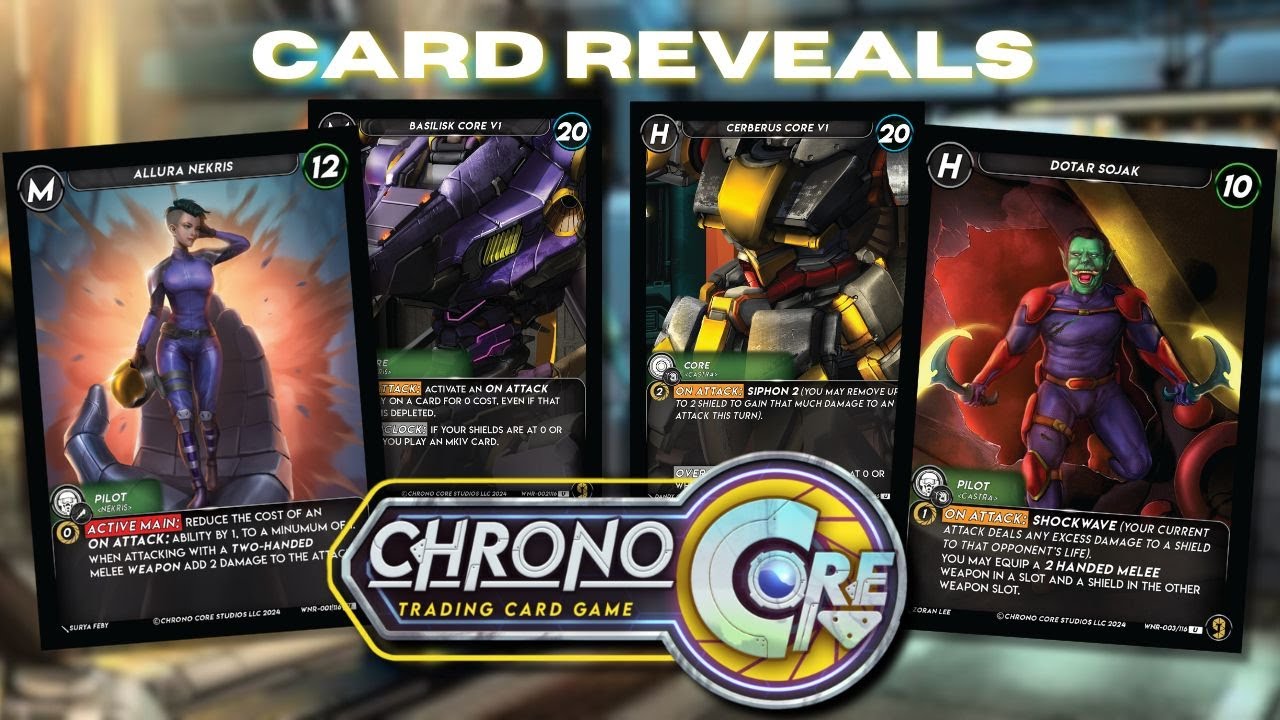 Chrono Core TCG Kickstarter Card Review - YouTube