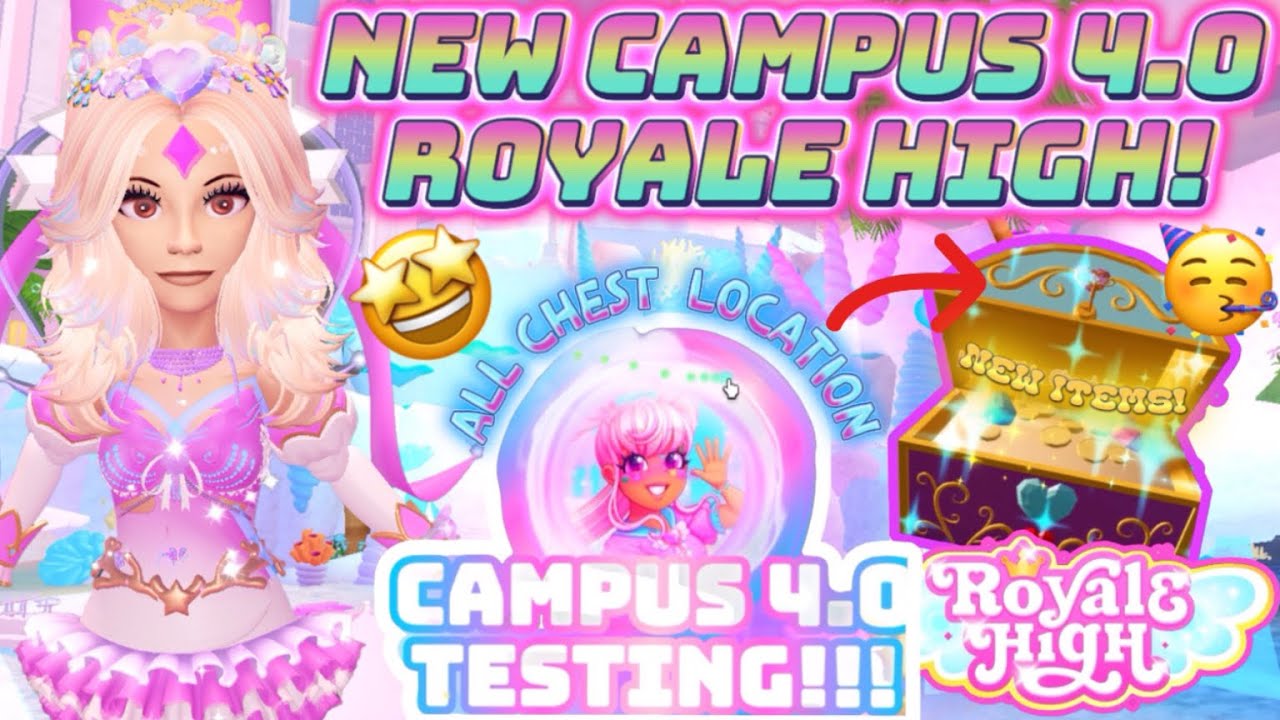 NEW ROYALE HIGH CAMPUS 4.0 HIDDEN SECRETS! NEW CAMPUS 4.0 ROYALE HIGH ...