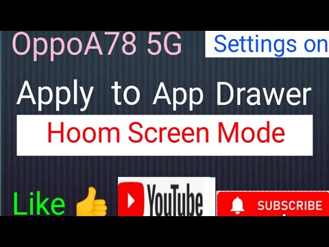 App drawer setting kaise on kare oppo a78 5g me | How to app drawer in ...