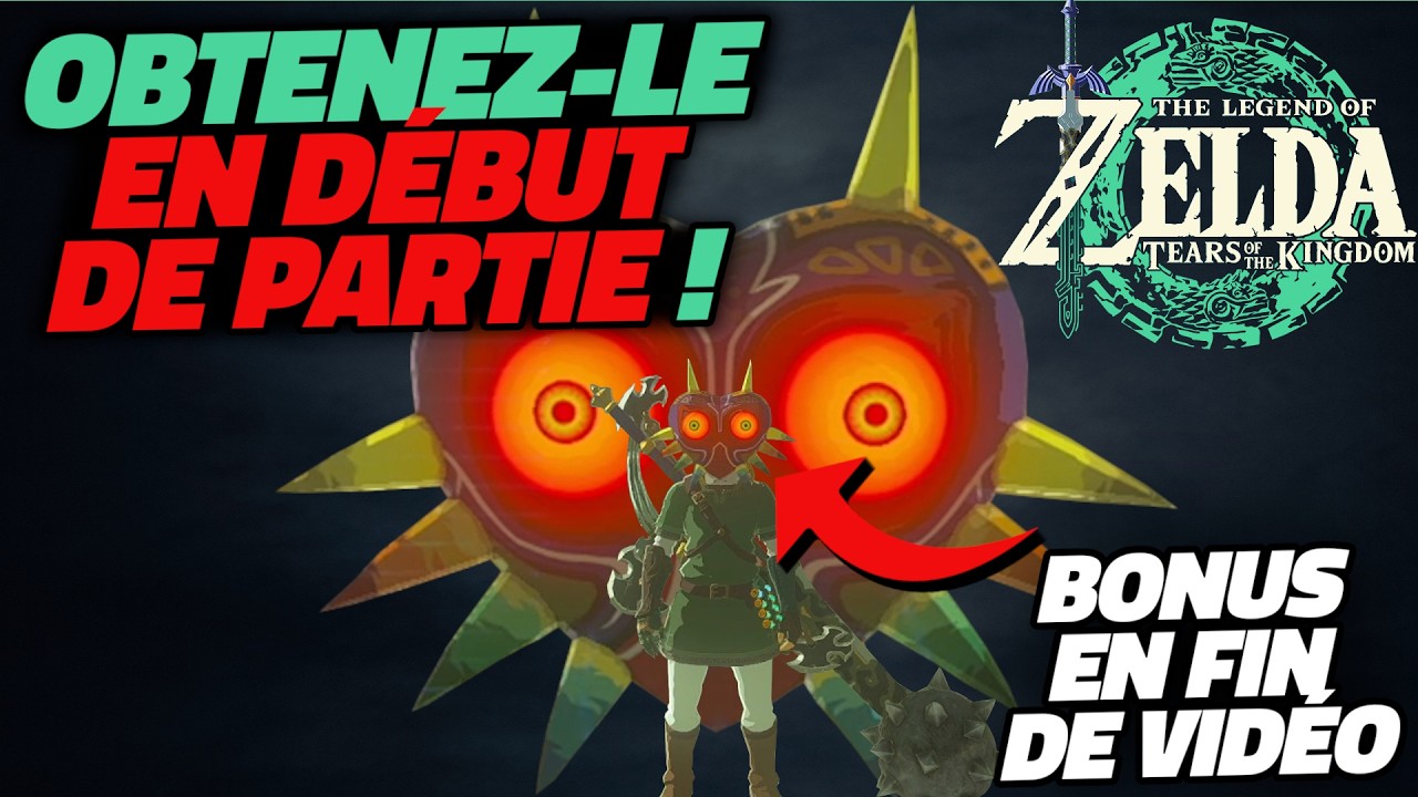 Obtenez le MASQUE DE MAJORA en début de partie - ZELDA TOTK - YouTube