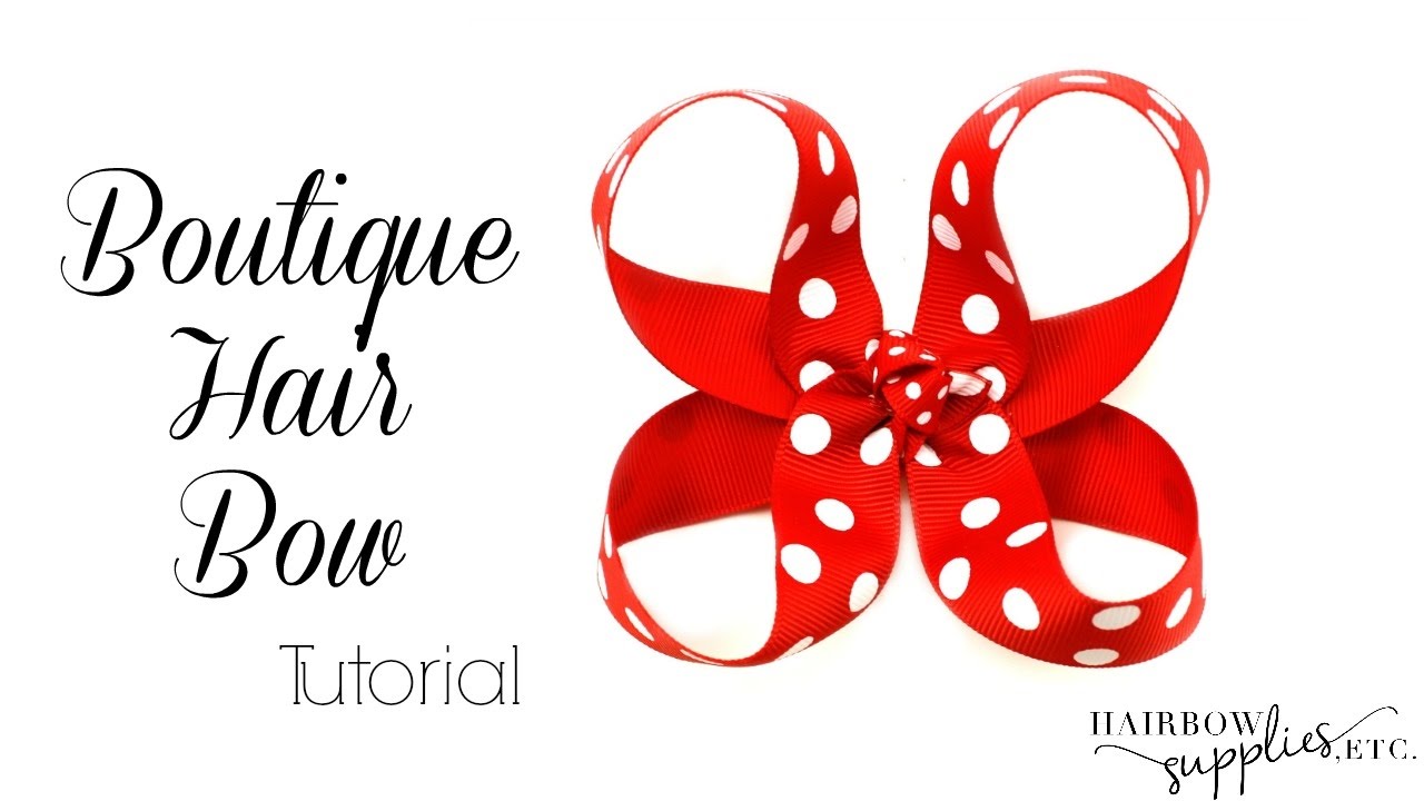 Boutique Hair Bow Tutorial - 3 inch Basic Bow - Hair Bow Making with ...