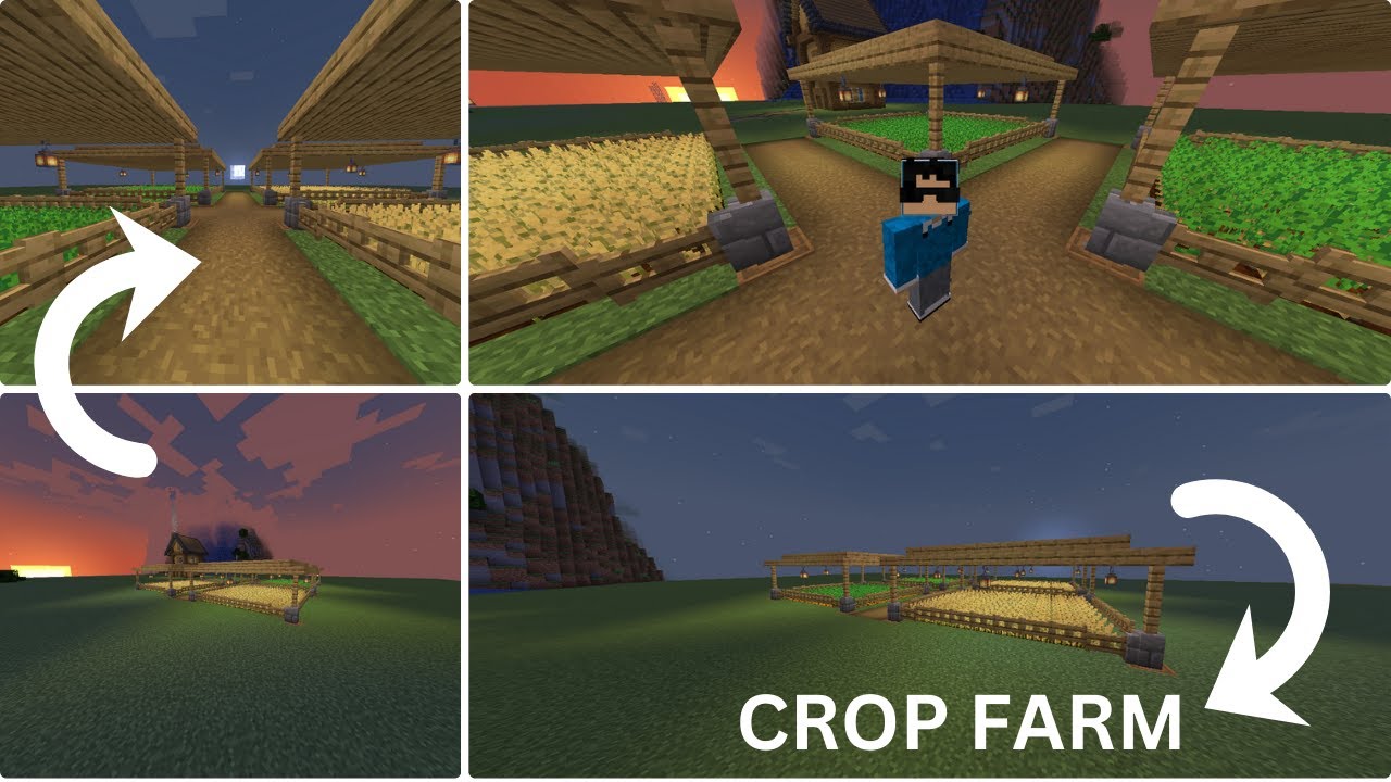How To Build A BEAUTIFUL CROP FARM Tutorial || Minecraft Tutorial ...