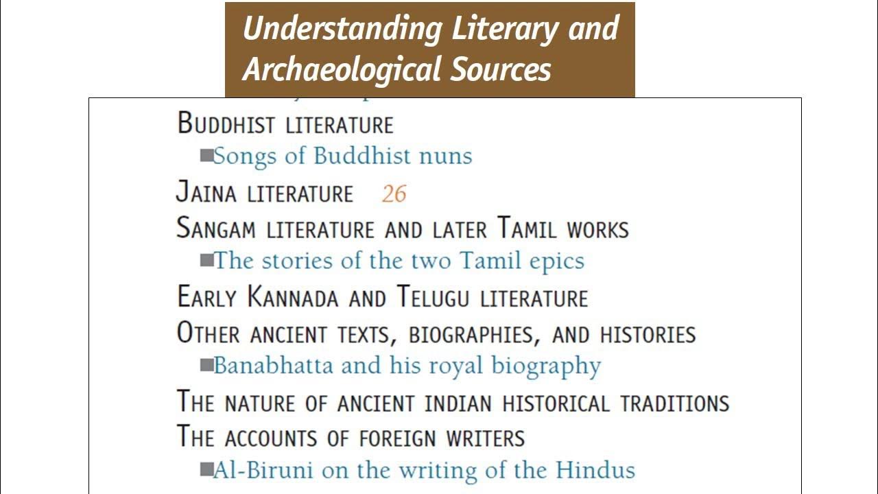 Understanding Literary and Archaeological Sources | Lecture 2 | Part 2 ...