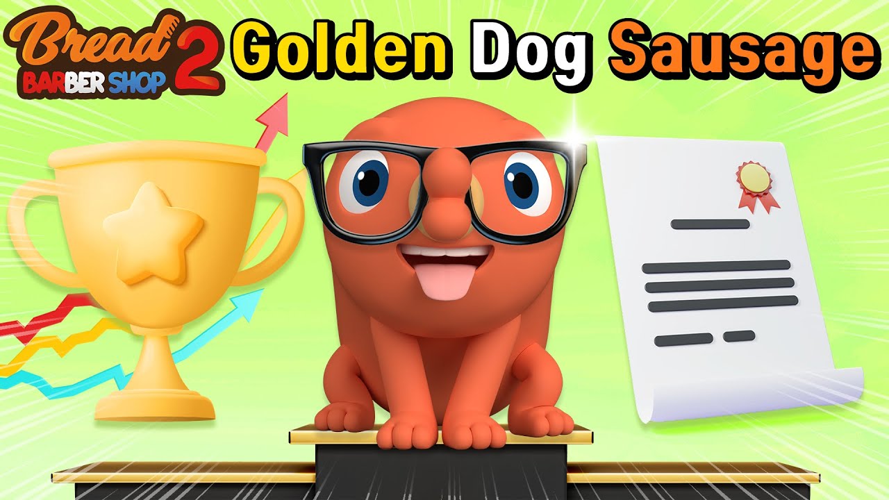 BreadBarbershop | Golden Dog Sausage | english/animation/dessert ...