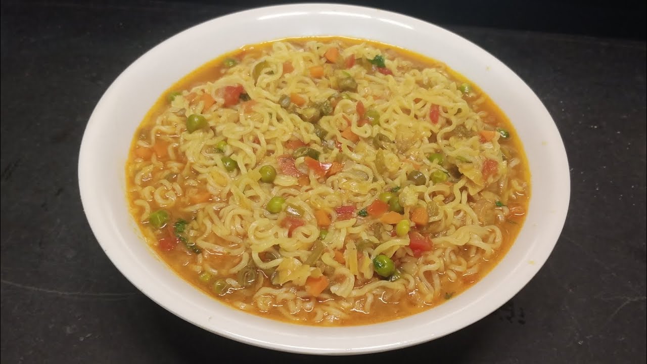 Masala Vegetable Soupy Maggie Recipe | Soupy Maggie Masala - YouTube