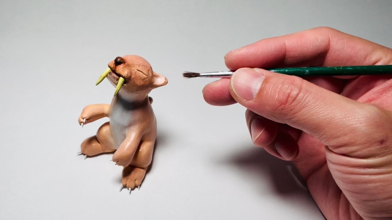 How To Make a Saber-Toothed Tiger In Meditation / Polymer Clay - YouTube