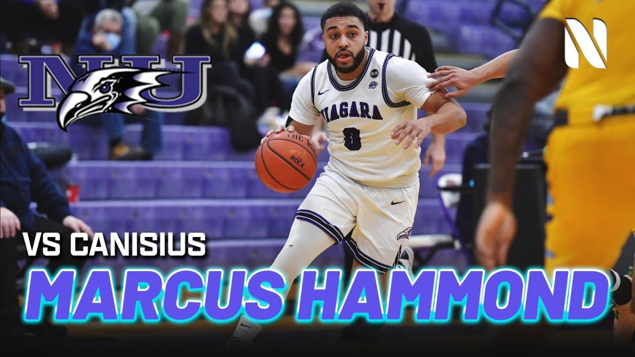 Marcus Hammond Niagara Purple Eagles 28 PTS, 5 REB, 2 AST vs Canisius ...