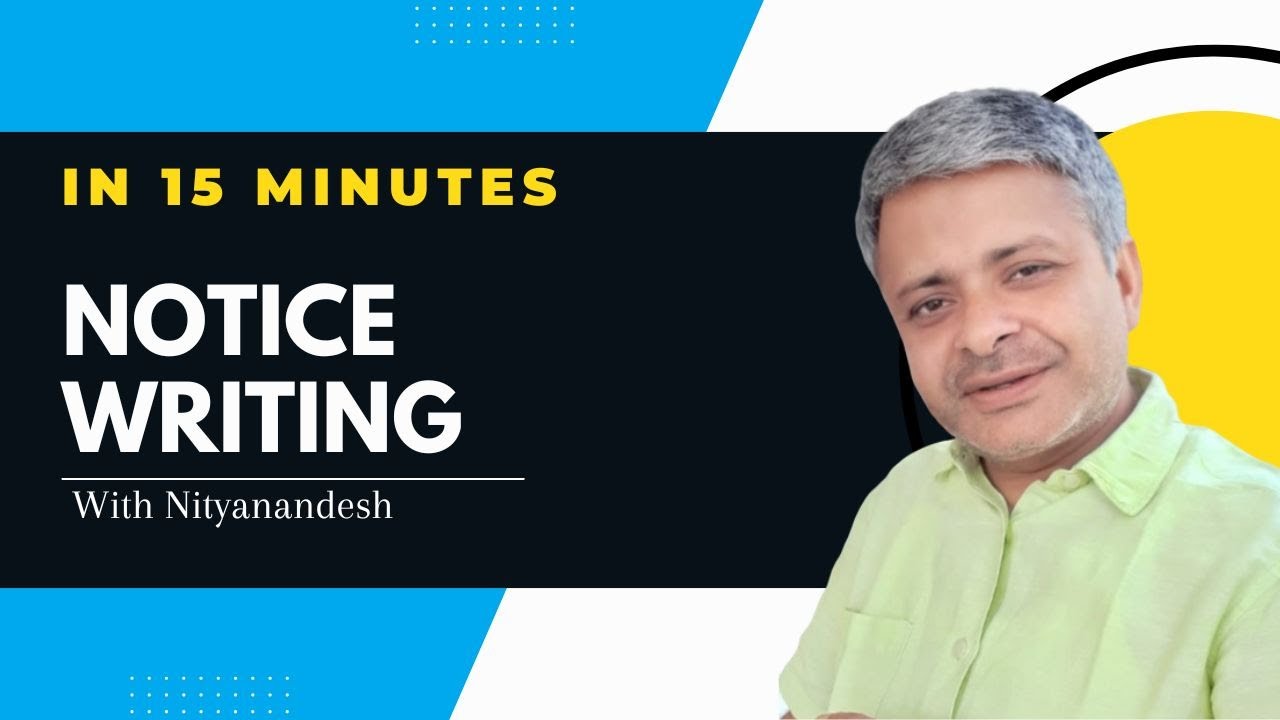 Notice Writing - 15 minutes Learning/ Revision - YouTube