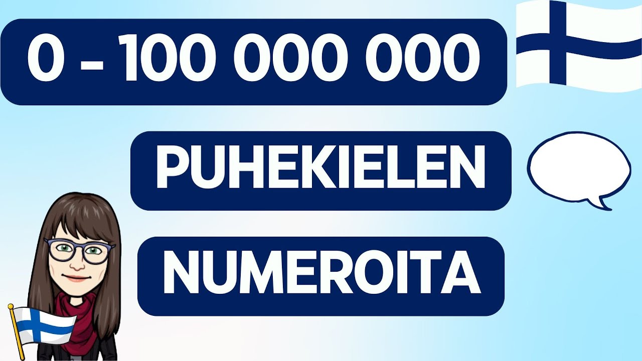 Numerot 0 - 1000 000 000 ja puhekielen numeroita - YouTube