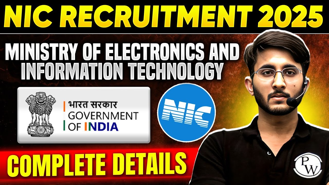 NIC 2025 Recruitment | MEITY Recruitment | Govt Jobs for B.E/B.Tech ...