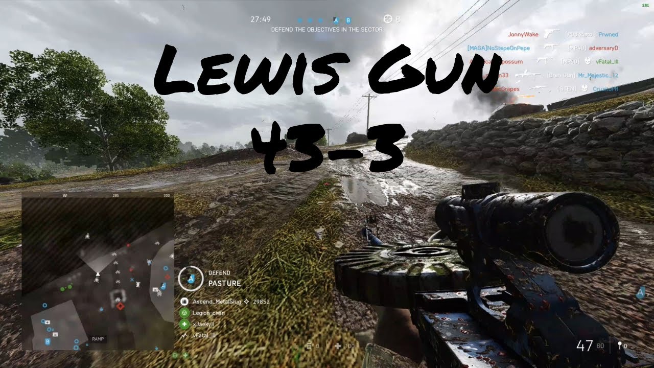 Battlefield 5 | Lewis Gun (43-3) Breakthrough on Twisted Steel - YouTube