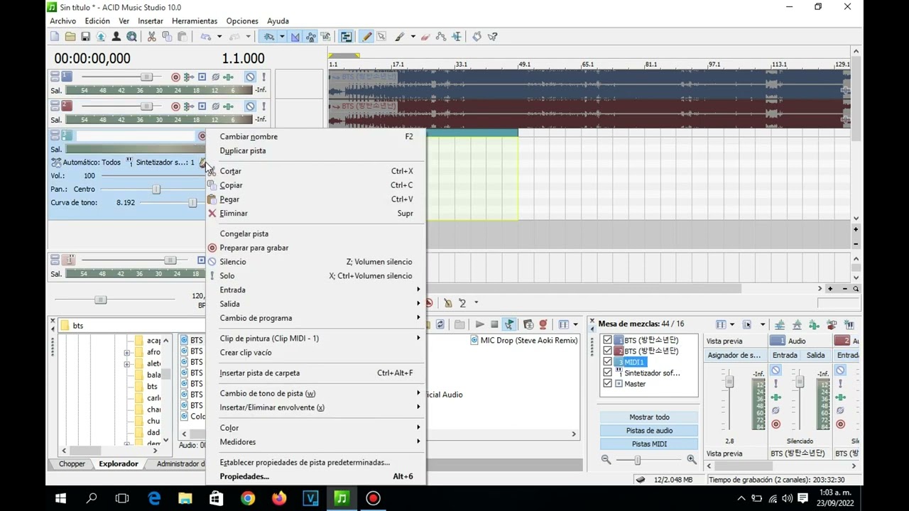 Acid Music Studio 10 | Como Renderizar y Grabar tu Voz en Acid Music ...