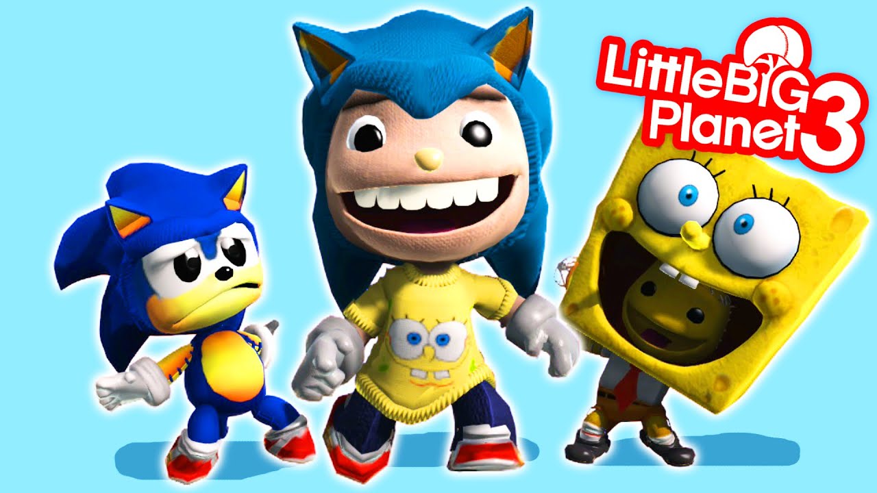Spongebob & Sonic Fusion Costume DLC - LittleBigPlanet 3 | EpicLBPTime ...