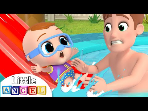 Baby John Goes Swimming | Little Angel Kids Songs & Nursery Rhymes