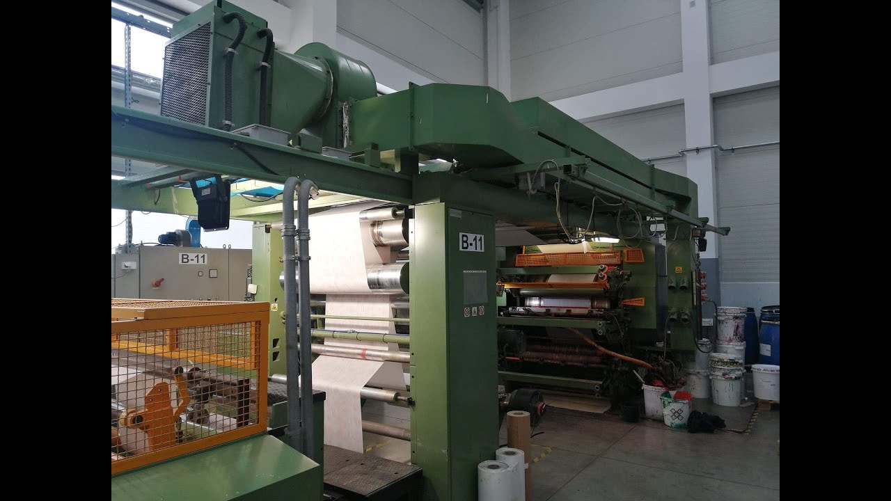 TCM 6 colour flexo printing press - F22020 - YouTube