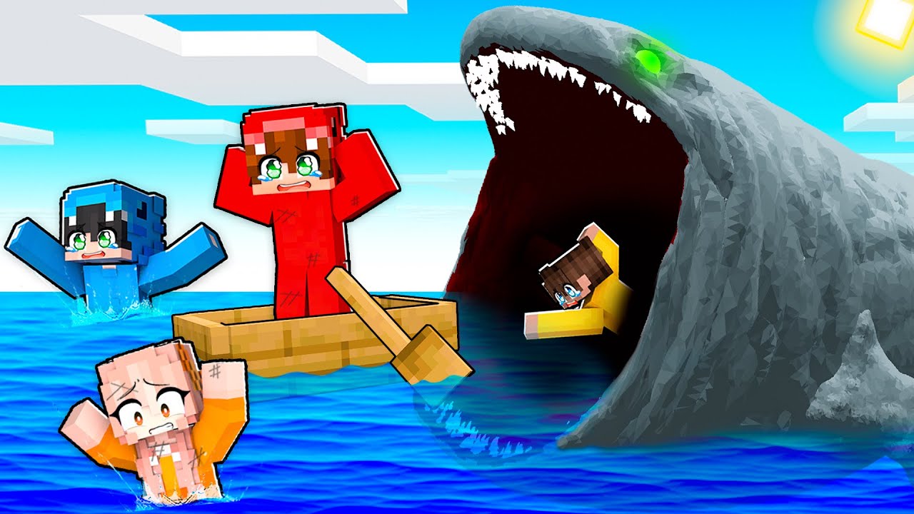 Sobreviviendo al Monstruo Marino GIGANTE en Minecraft! - YouTube