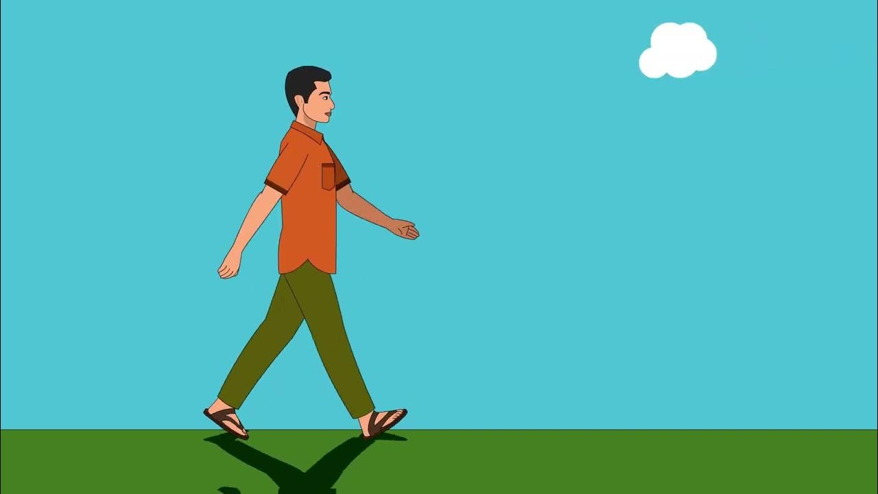 2D Animation Walk cycle - YouTube