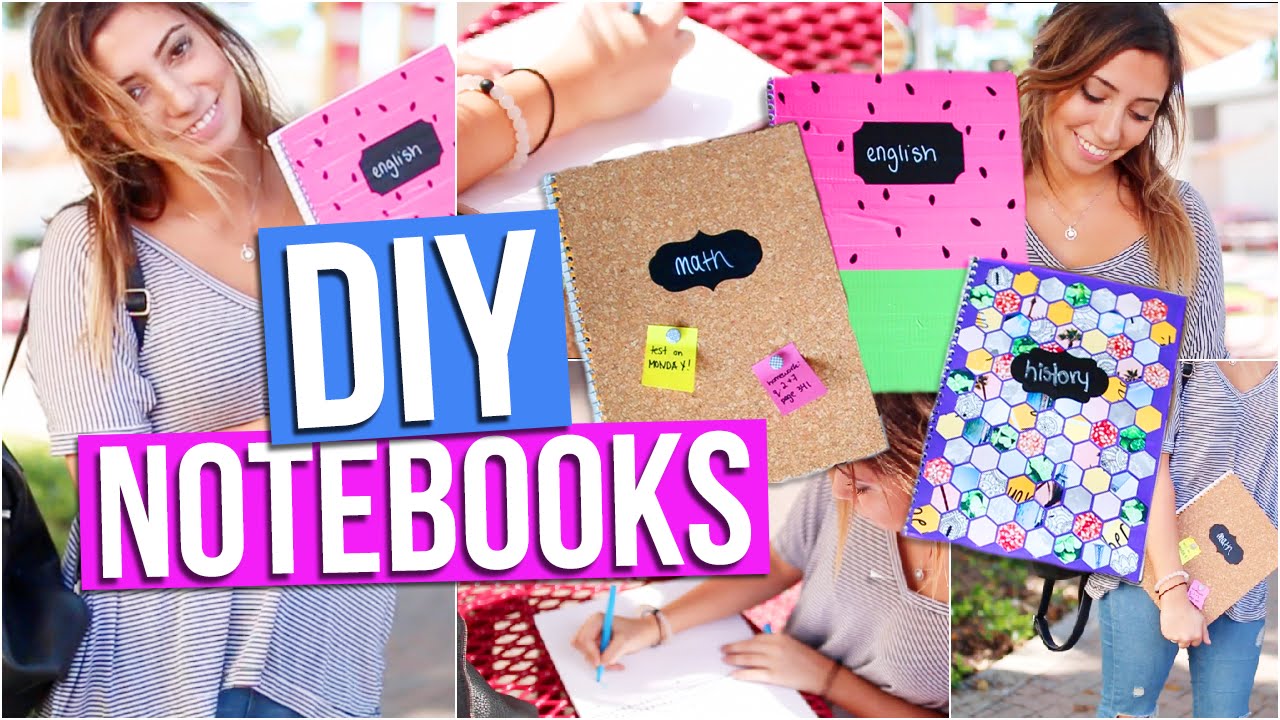 DIY Notebooks for Back to School! | Tara Michelle - YouTube