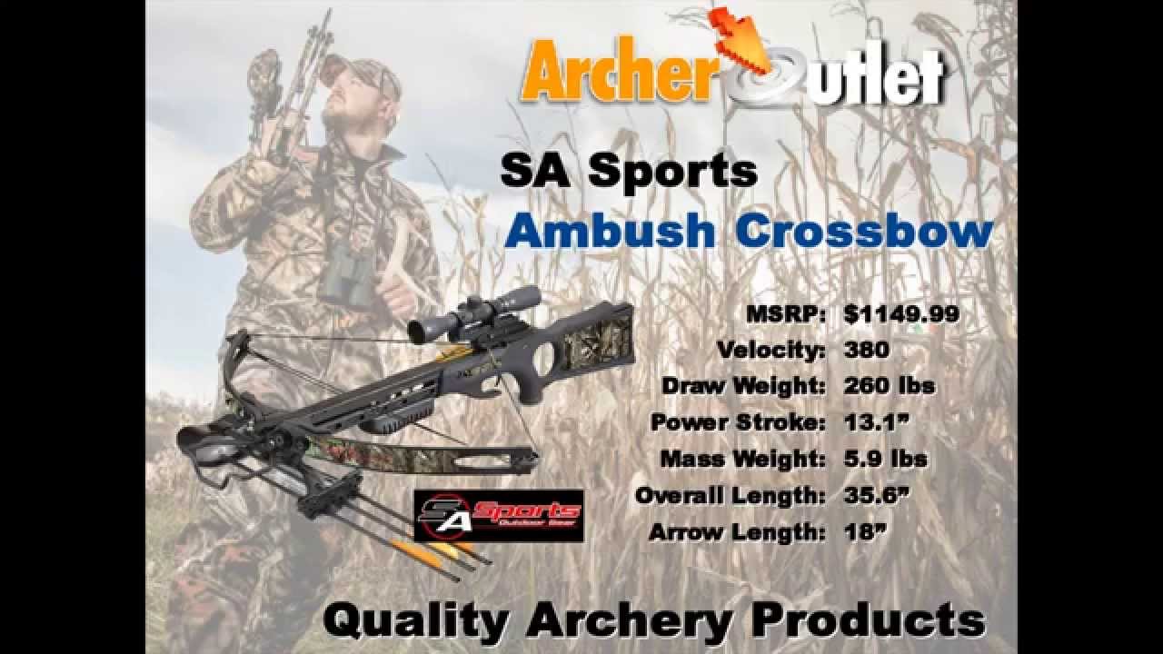 SA Sports Ambush Crossbow Review | Archer Outlet - YouTube