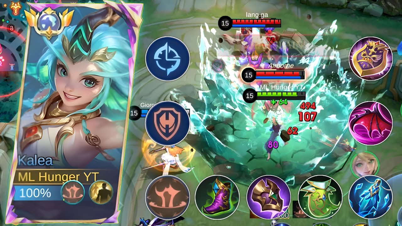 NEW HERO KALEA FIRST GAMEPLAY | BEST BUILD SPELL & EMBLEM KALEA TOP 1 ...