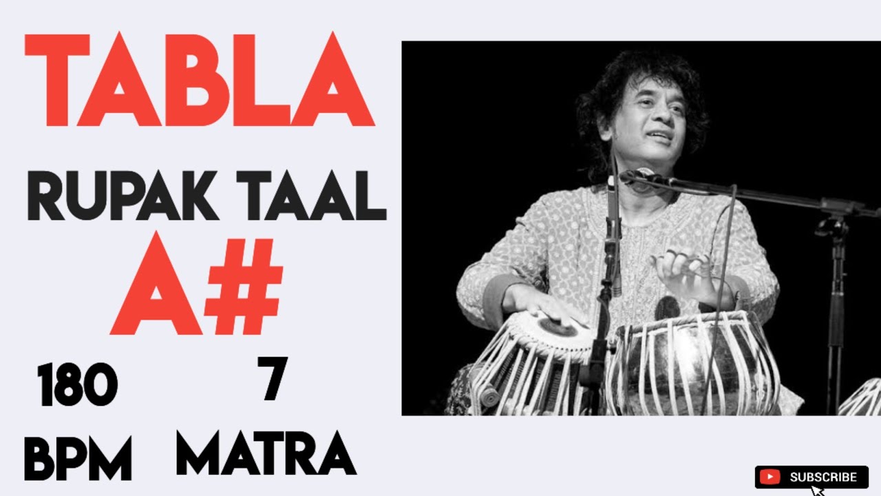 Rupak Taal Tabla Loop | A# Scale | 180 Bpm | 7 Matra | #muzzico - YouTube