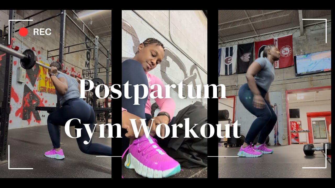 Postpartum Workout: Back in the gym 4 months postpartum - YouTube