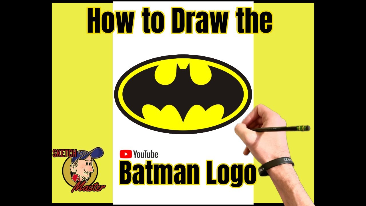 How to Draw DC Comics Superhero Logos Episode 2 Batman Logo - YouTube