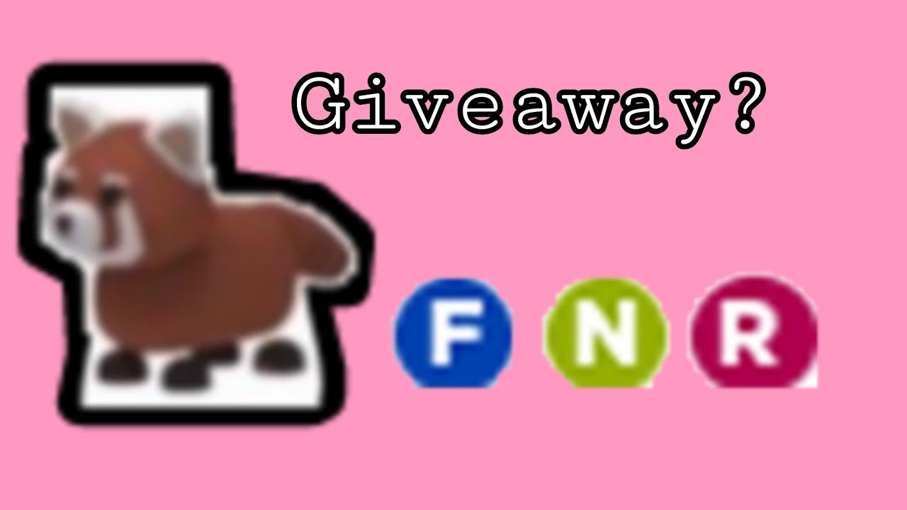 ADOPT ME REDPANDA NFR GIVEAWAY•//• bluebxrry - YouTube